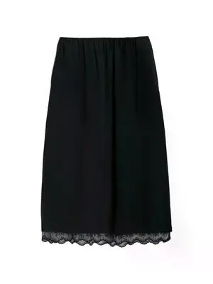 Simone Rocha Lace-trim Midi Skirt - Black