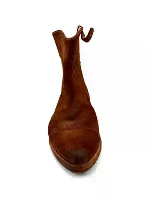 ELIA MAURIZI Suede Western Ankle Boots
