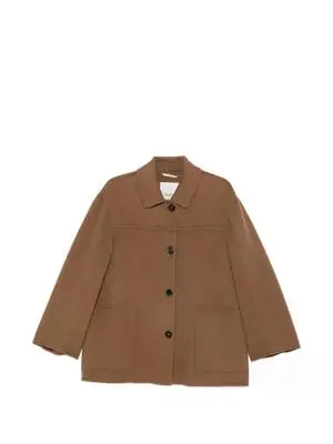 Max Mara Button-fastening Patch-pocket Jacket - Brown