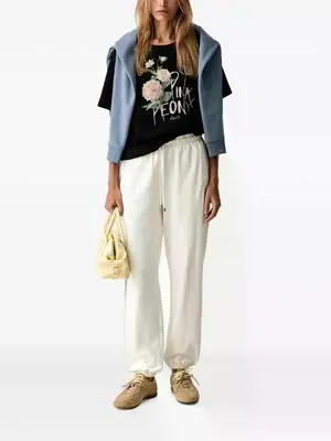 Liu Jo Logo-embroidered Drawstring Track Pants - White