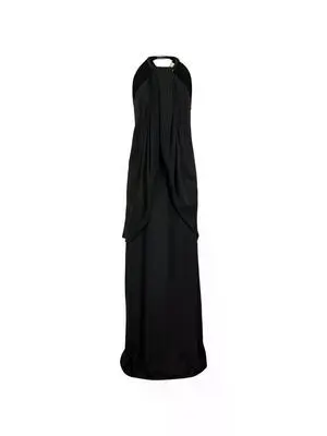 Stella McCartney Draped Satin Gown - Black