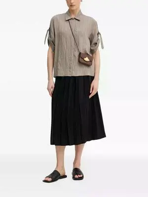 SESSUN Safara Striped Buckle-detail Shirt