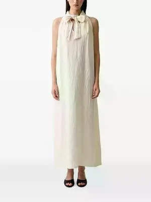 VICOLO Halterneck Maxi Dress - Neutrals