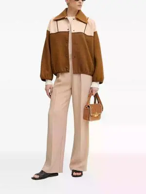 SESSUN Panelled Ribbed-collar Bomber Jacket