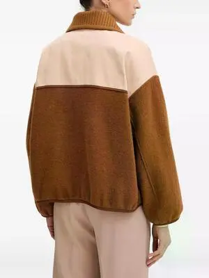 SESSUN Panelled Ribbed-collar Bomber Jacket