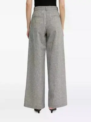 SESSUN Houndstooth Pattern Wide-leg Trousers