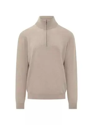 Malo Half-zip Cashmere Jumper - Neutrals