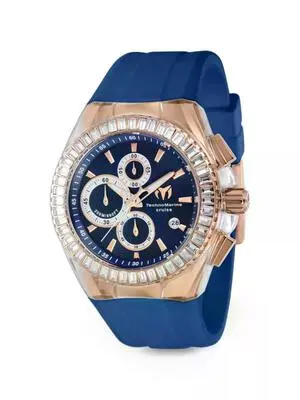 TECHNOMARINE Cruise 45mm Crystal-embellished Chronograph Watch - Blue