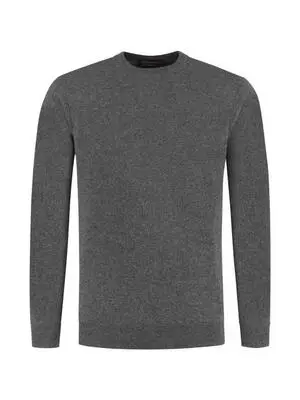 DORIANI CASHMERE Crew-neck Knitted Sweater - Grey