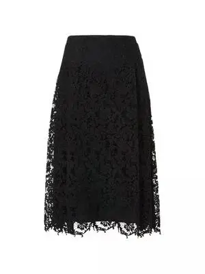 Fendi Lace Pleated Midi Skirt
