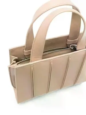 Max Mara Whitney Paneled Leather Tote Bag - Neutrals