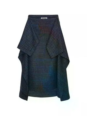 Henrik Vibskov Blanket Check-pattern Midi Skirt
