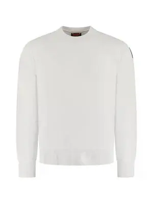 PARAJUMPERS Logo-patch Ribbed-trim Jumper - White
