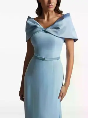CRISTALLINI Pacific Belted Fluid Maxi Dress