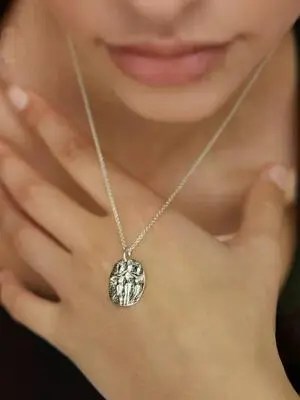 Monica Vinader Sisterhood Pendant Necklace In Sterling