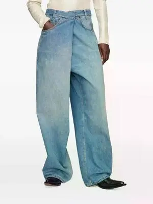 MAISON MARGIELA Wrap-front Faded Wash Denim Jeans