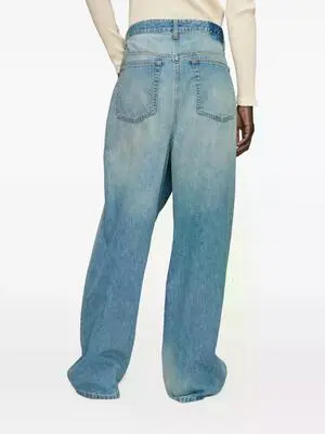MAISON MARGIELA Wrap-front Faded Wash Denim Jeans