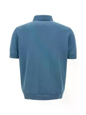 FILIPPO DE LAURENTIIS Cotton Crepe Polo Shirt