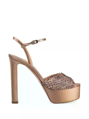 LE SILLA Gilda Crystal-embellished Platform Sandals - Neutrals