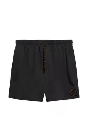 GERTRUDE Logo-patch Drawstring Swim Shorts - Black