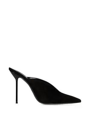 Paris Texas Pointed-toe Suede Mules - Black
