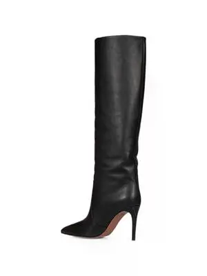 Paris Texas Pointed-toe Leather Knee-high Boots