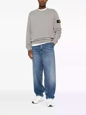 Stone Island Logo-patch Sweatshirt Grey