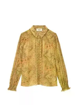 Ba&sh Cleo Paisley-print Smocked Blouse