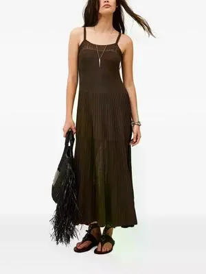 Ba&sh Noto Crochet-knit Ribbed-knit Maxi Dress