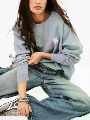 Ba&sh Logo-print Raglan-sleeve Sweatshirt