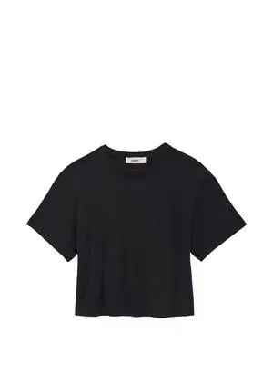 Ba&sh Slogan-print Cropped T-shirt - Blue