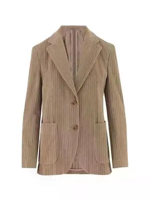 LARDINI Ribbed Button-down Blazer
