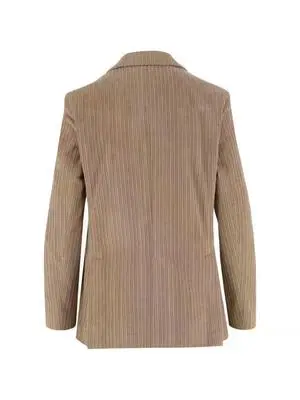LARDINI Ribbed Button-down Blazer
