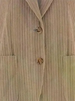 LARDINI Ribbed Button-down Blazer