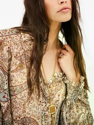 Ba&sh Paisley-print Smocked-cuff Shirt