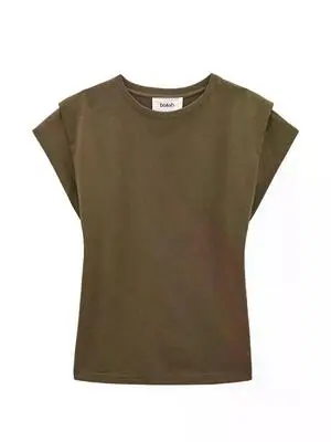 Ba&sh Pio Padded-shoulder T-shirt - Green
