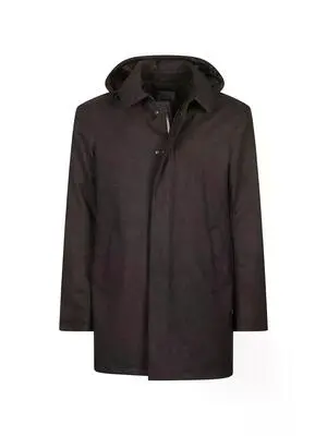Herno Wool Hooded Single-breasted Coat