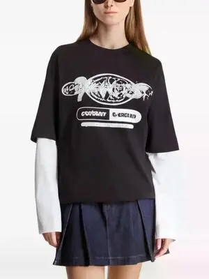 New Era New York Yankees Layered-sleeve T-shirt - Black