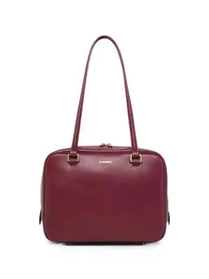 JIL SANDER Medium Vision Leather Shoulder Bag - Red