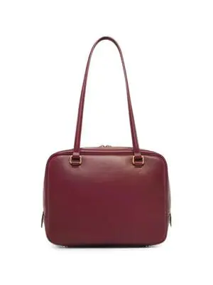 JIL SANDER Medium Vision Leather Shoulder Bag - Red