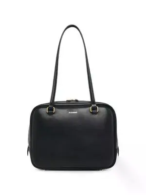 JIL SANDER Medium Vision Leather Shoulder Bag - Black