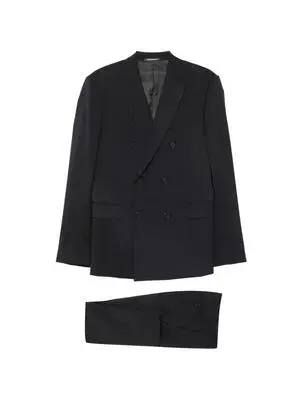Emporio Armani Double-breasted Virgin-wool Suit