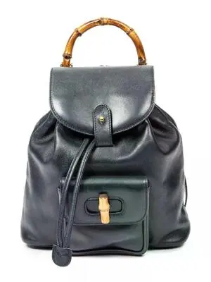 Gucci 1990 Bamboo Backpack - Blue
