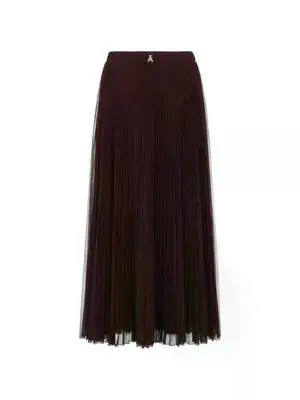 Patrizia Pepe Pleated Semi-sheer Maxi Skirt