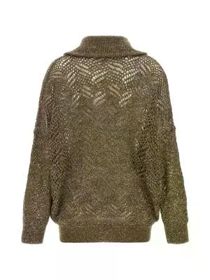 Brunello Cucinelli Dazzling Abstract Leaf Sequin-embellished Cardigan