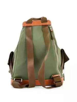 Loewe Convertible Canvas Backpack - Green