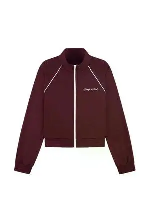 SPORTY & RICH Logo-print Piping-detail Jacket