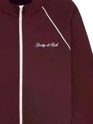 SPORTY & RICH Logo-print Piping-detail Jacket