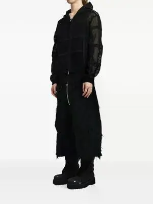 FILTH Mesh-panel Zip-up Hoodie