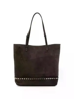 Valentino Garavani Rockstud Suede Tote Bag - Brown